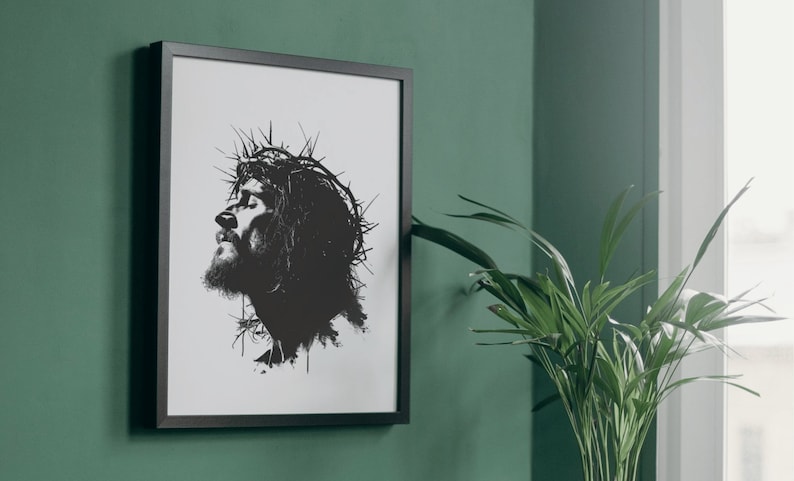 Jesus Christ Poster Print, Jesus Portrait, Christian Wall Art, Home ...