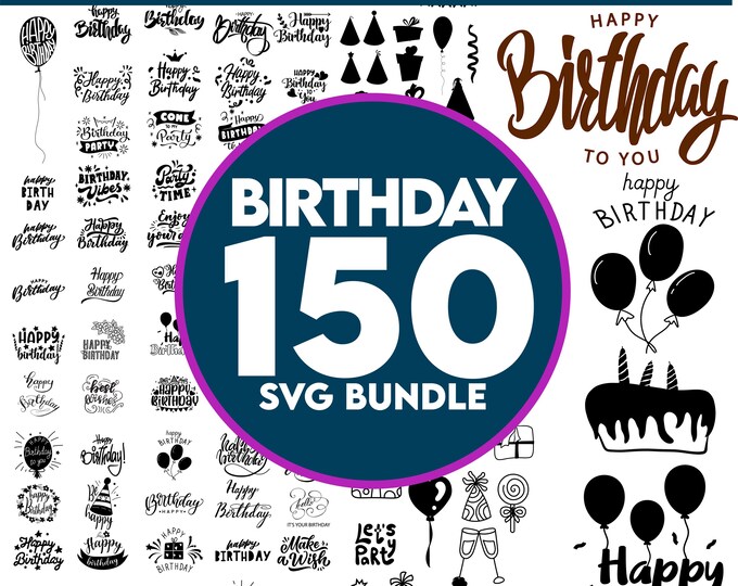 Alles Gute zum Geburtstag svg Bundle, alles Gute zum Geburtstag Cake ...