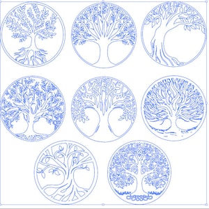 08 Tree Laser Cut Svg Files, Vector Files for Wood Laser Cutting ...