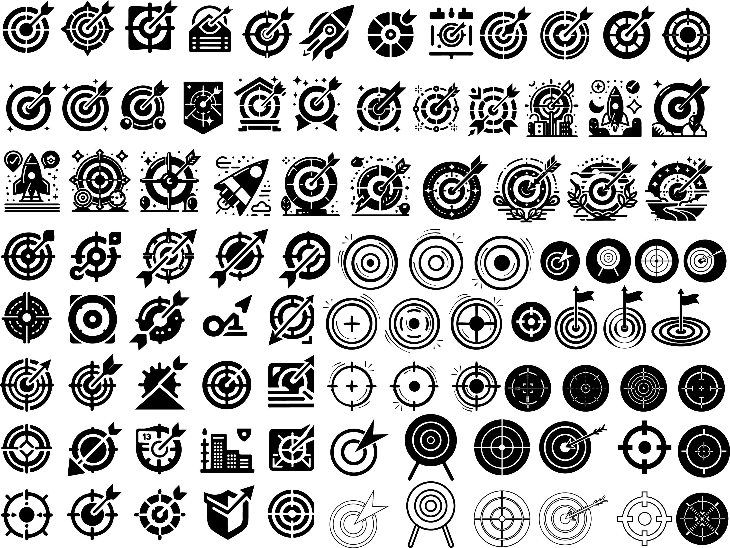 Target Bundle Svg,crosshair Svg,target Cut Files,bullseye Svg,shooting ...