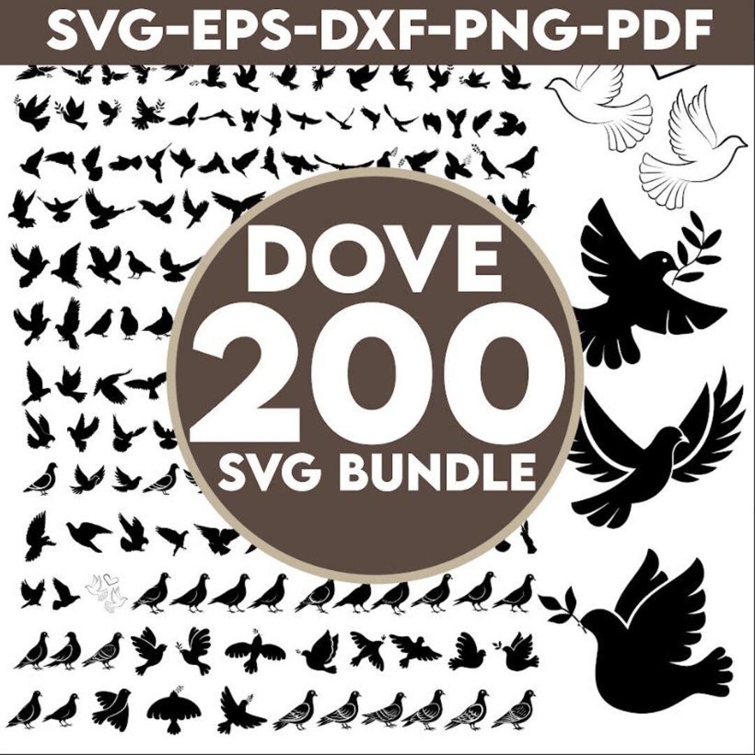 Dove SVG Bundle, Dove PNG Bundle, Dove Clipart, Pigeon SVG Cut Files ...