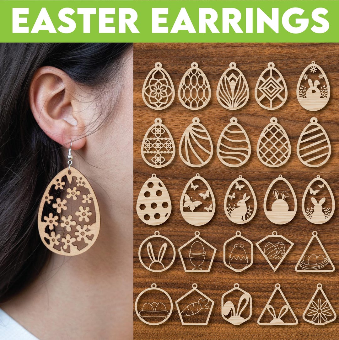 Easter Earring SVG, Easter Earring SVG Files for Silhouette . Easter ...