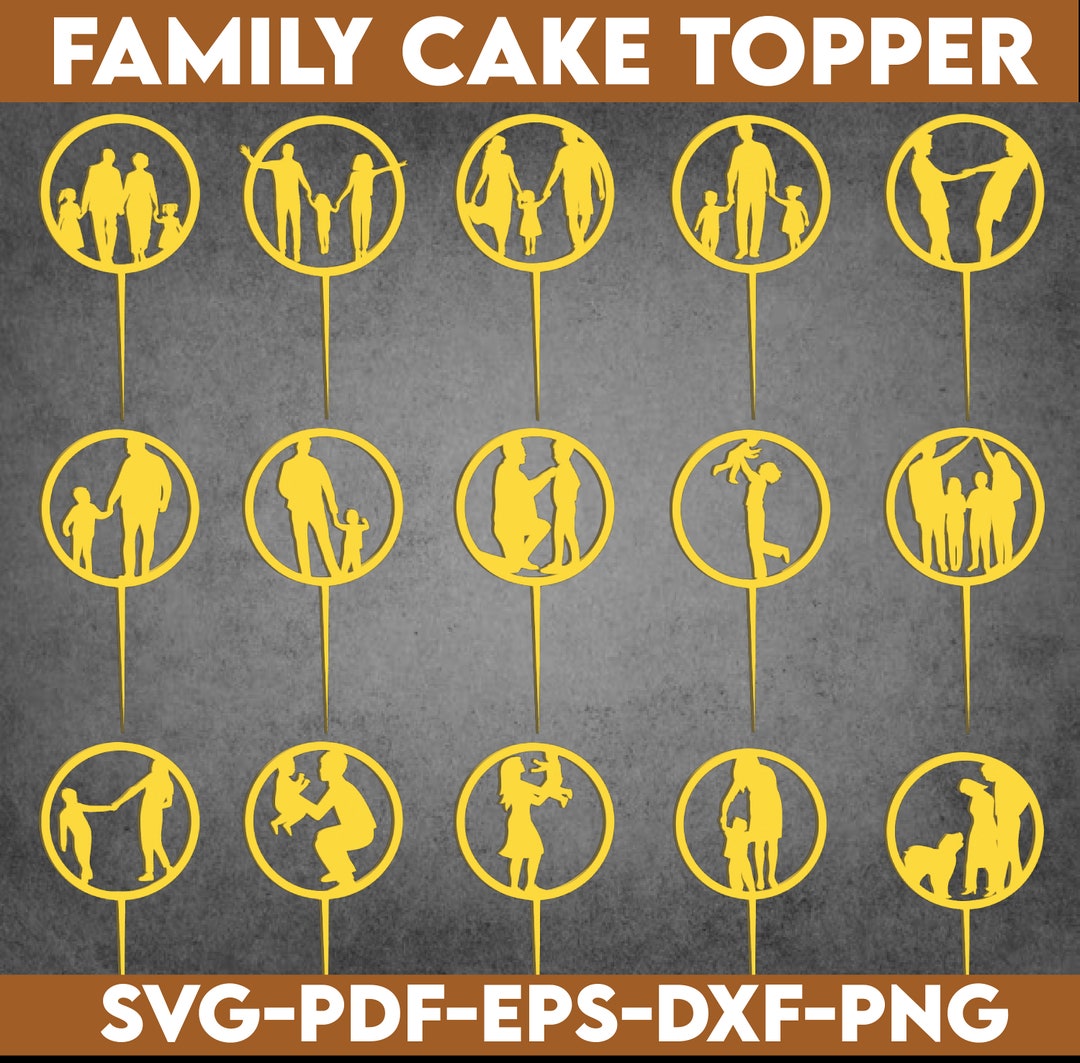 15 Family Cake Topper With Kids, Cake Topper With Boys, MOM With Son ...