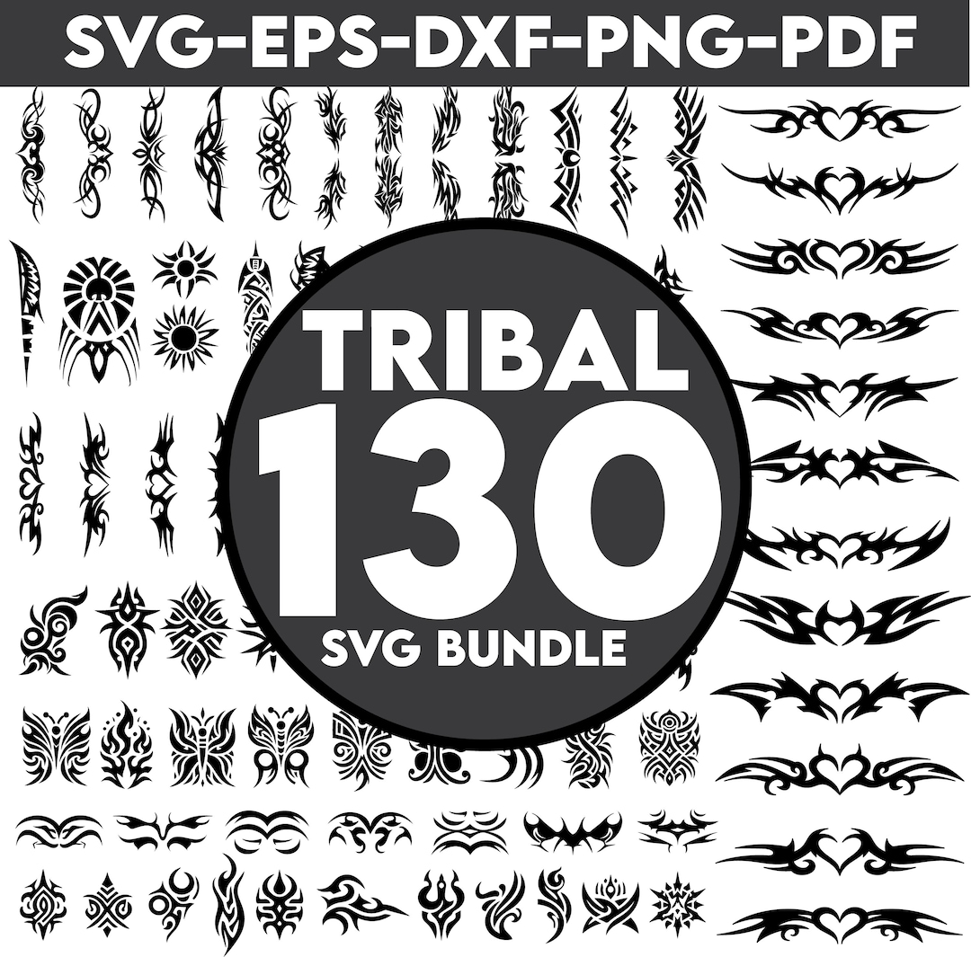 Tribal Tattoo, Tribal Bundle, Svg Tribal, Tribal Tattoo Cricut, Tribal ...