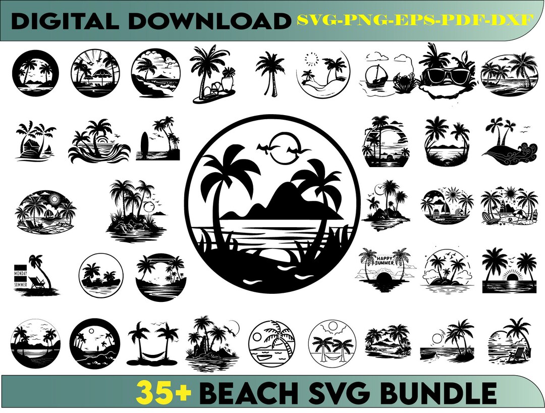 Beach SVG Bundle, Summer Svg, Beach Svg, Summertime Svg, Vacation Svg ...
