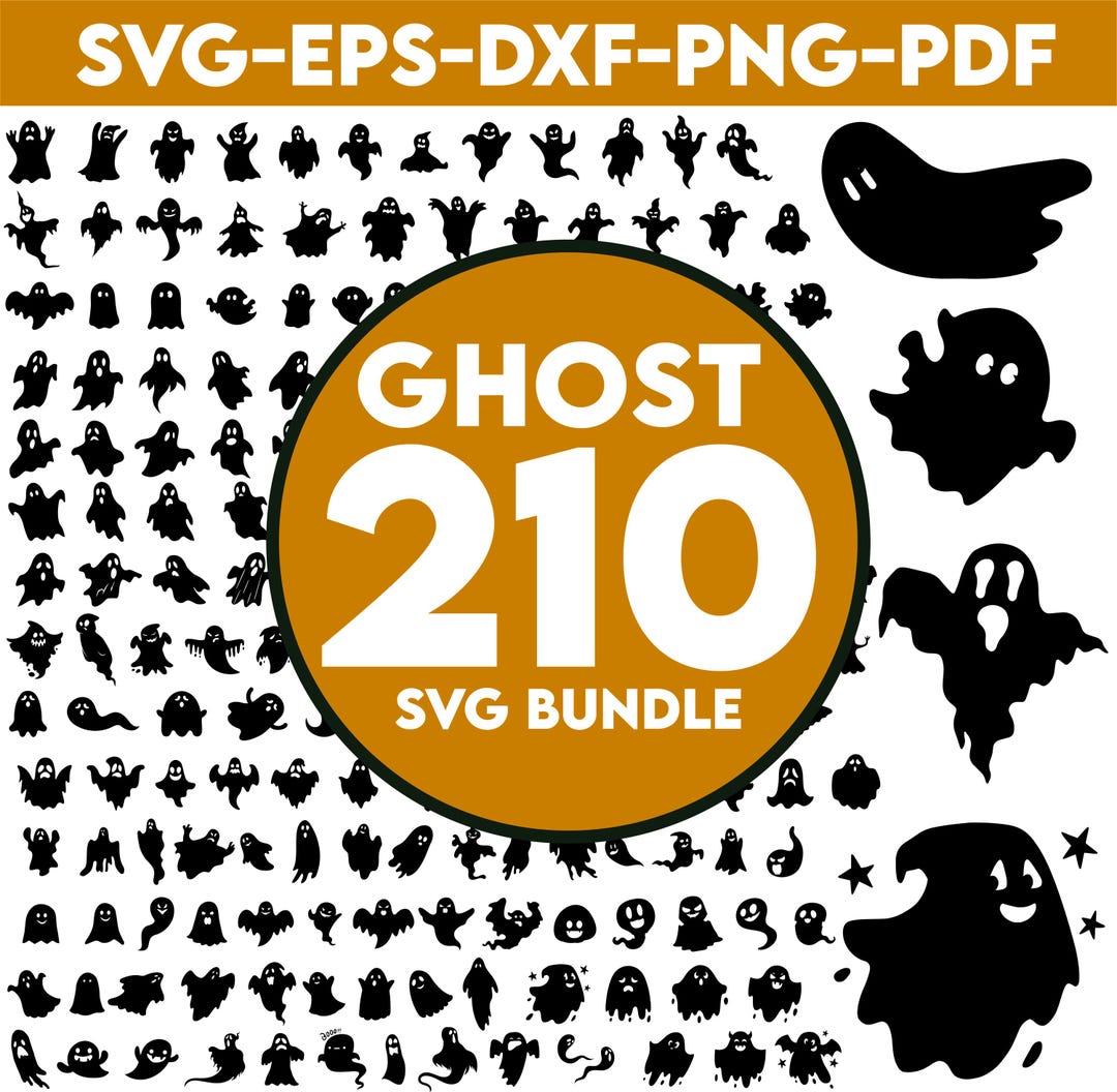 Ghost SVG Bundle - Ghost PNG Bundle - Ghost Clipart - Ghost SVG Cut ...