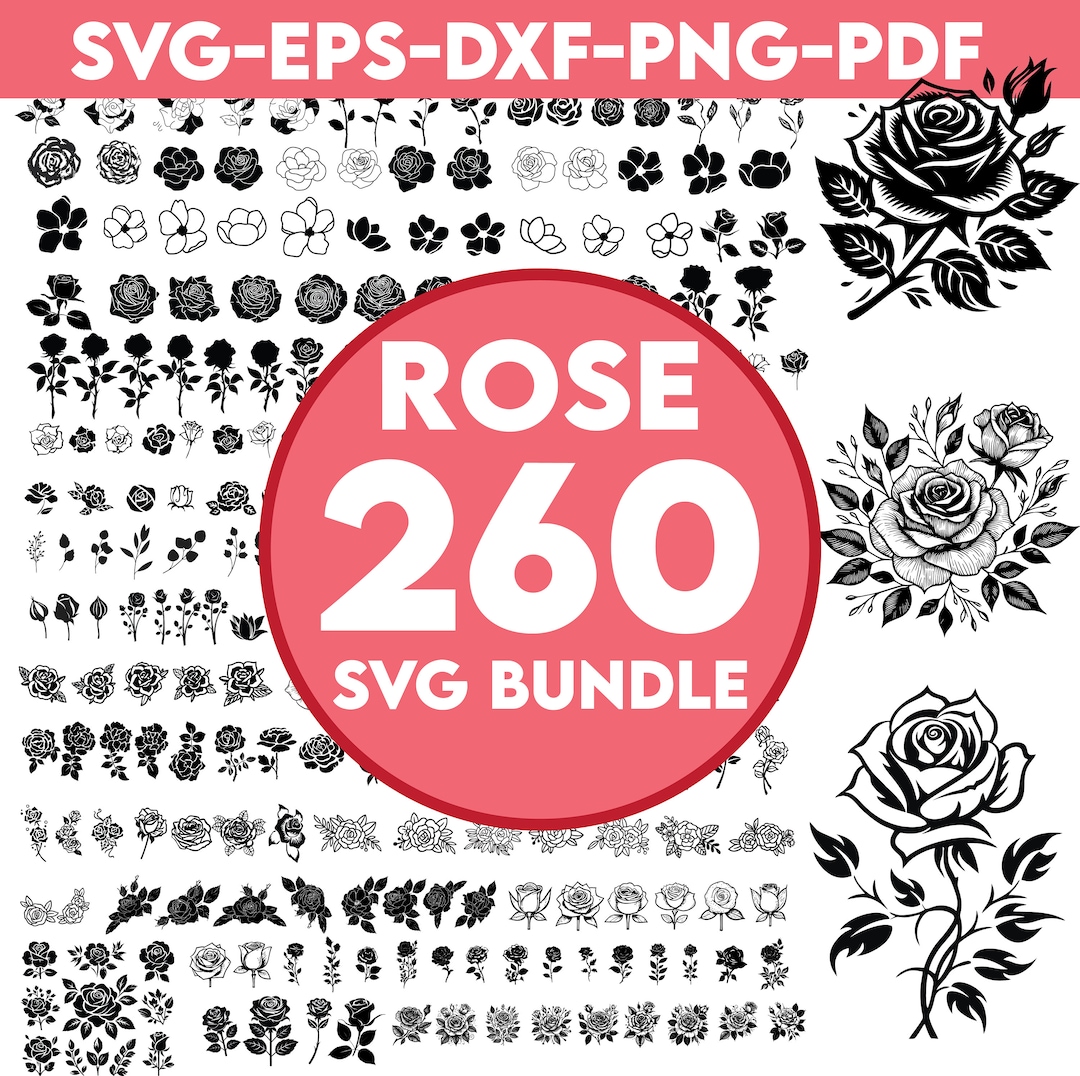 Roses SVG Bundle | Roses Svg Bundle | Roses SVG | Cut File | Commercial ...