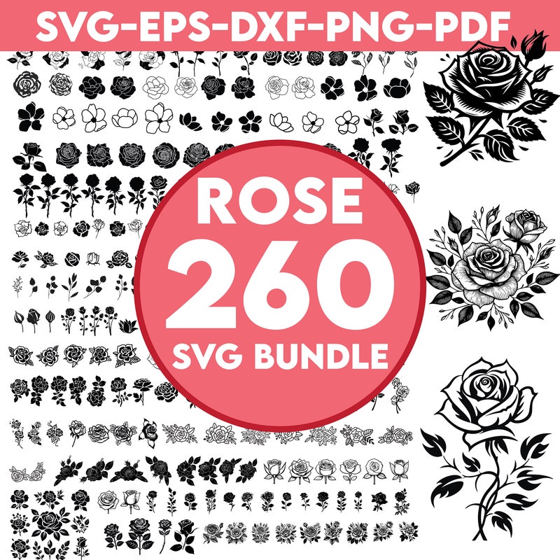 Rose Svg - Etsy