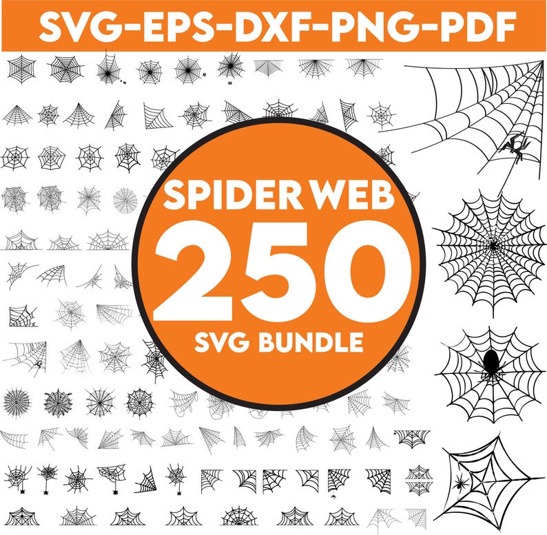 Spider Web SVG Bundle, Spider Web PNG Bundle, Spider Web Clipart ...