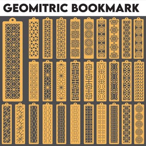 30 Geometric Bookmark Laser Cut, Laser Cut File, Bookmark Svg Cricut ...