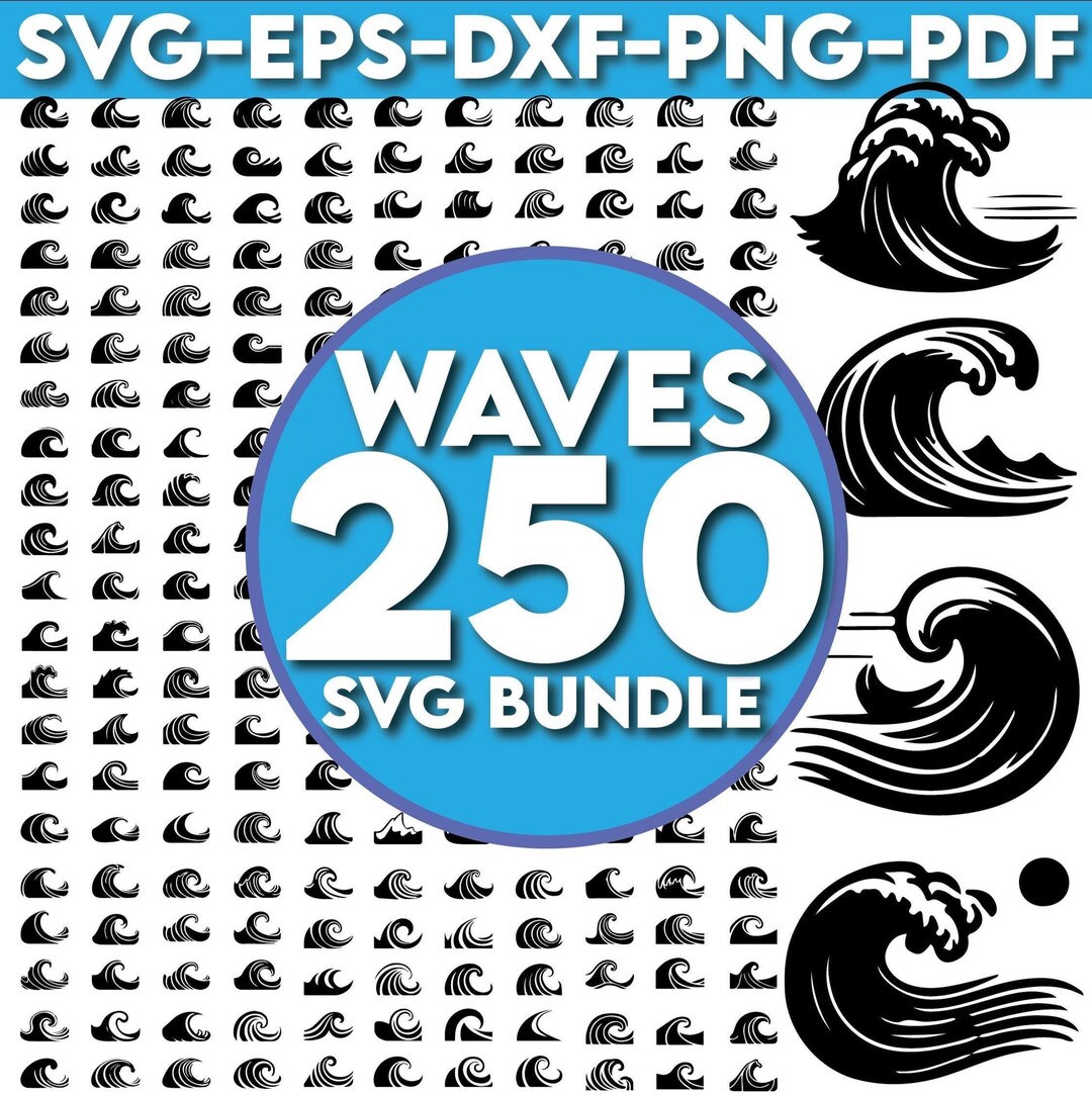 WAVE SVG, Wave Bundle Svg, Wave Cut Files , Wave Clipart , Wave Cricut ...