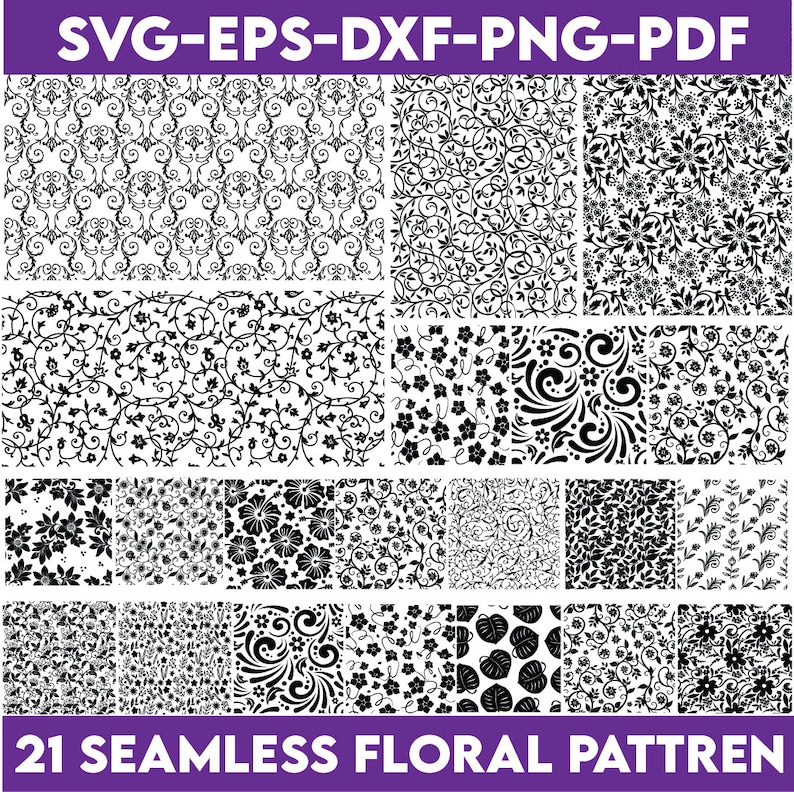 21 Tooled Leather Seamless Pattern Floral Svg Bundle, Floral Pattern ...