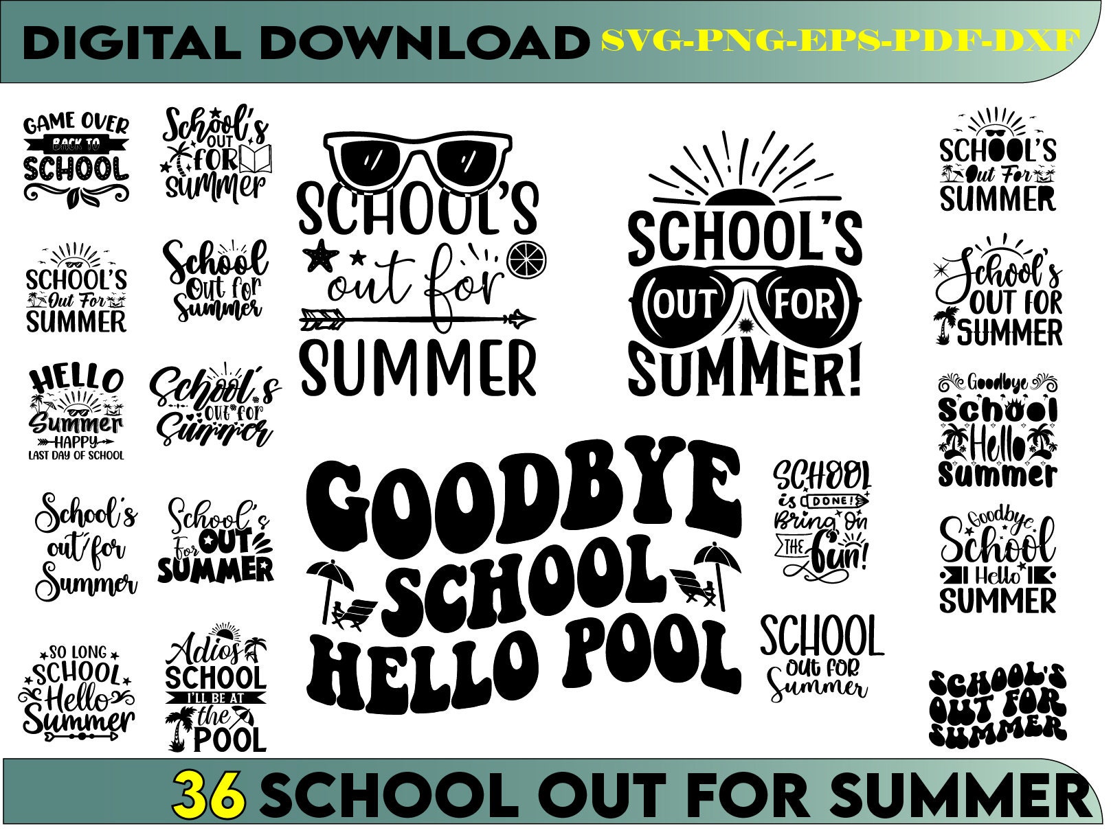 Schools Out for the Summer, Last Day of School Shirt, Goodbye School ...