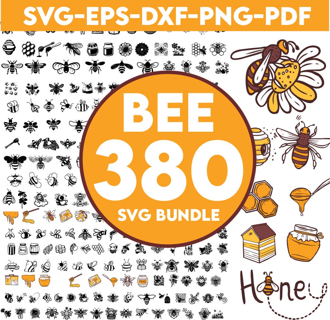 380 Bee Svg Bundle, Bee Hive Svg, Bee Png, Honeycomb Svg, Bee Clipart ...