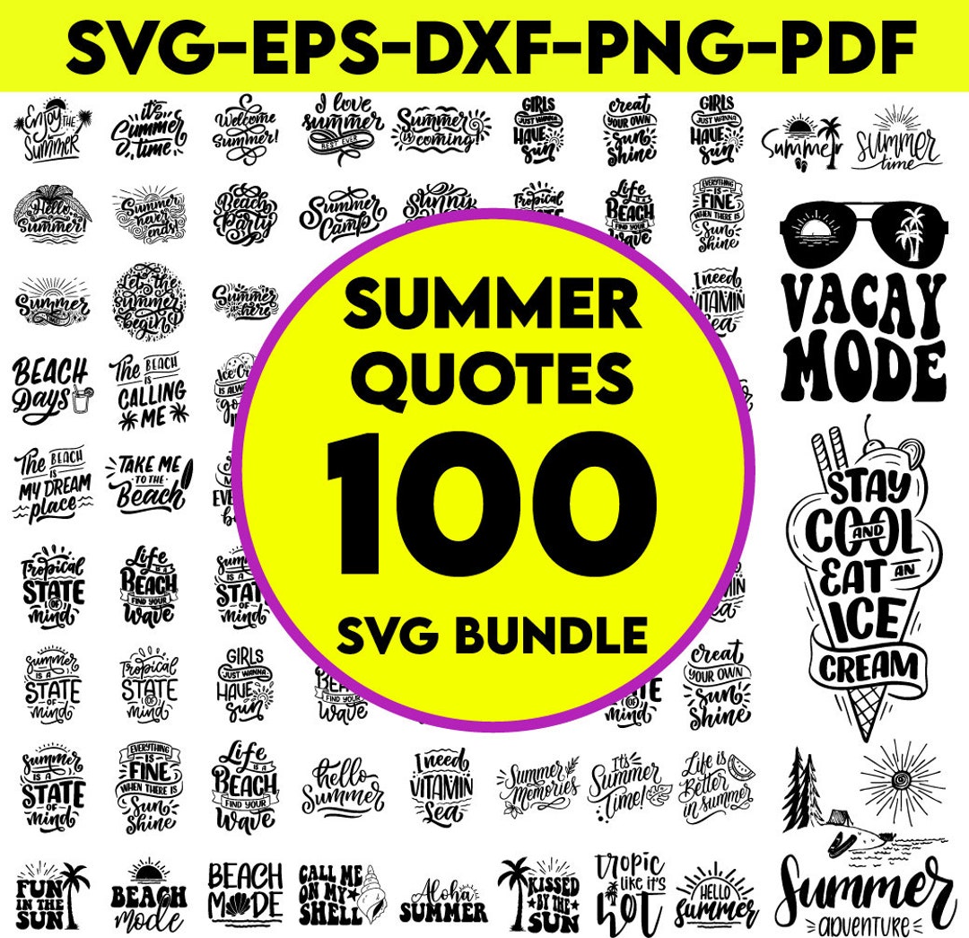 Summer Bundle SVG, Beach Svg, Summertime Svg, Funny Beach Quotes Svg ...