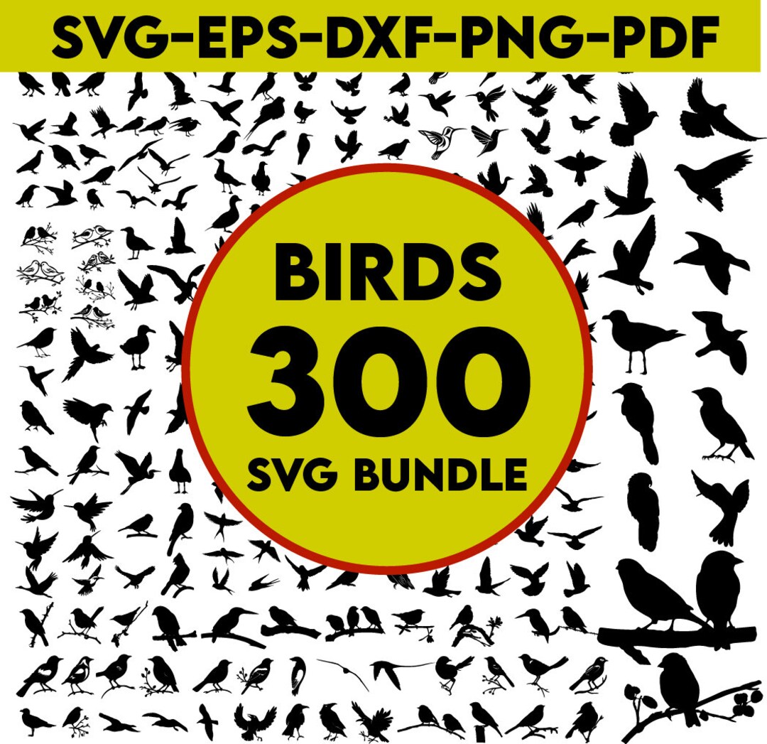 300 Bird SVG, Bird Svg Bundle, Flying Bird Svg, Animal Svg, Bird Clip ...