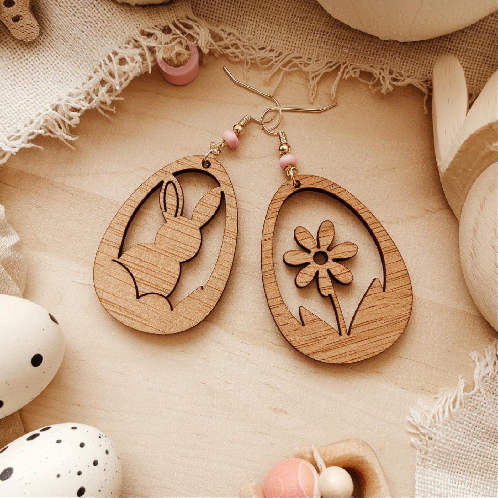 Easter Earrings Laser Cut Files, Bunny Earrings SVG, Egg Earrings SVG ...
