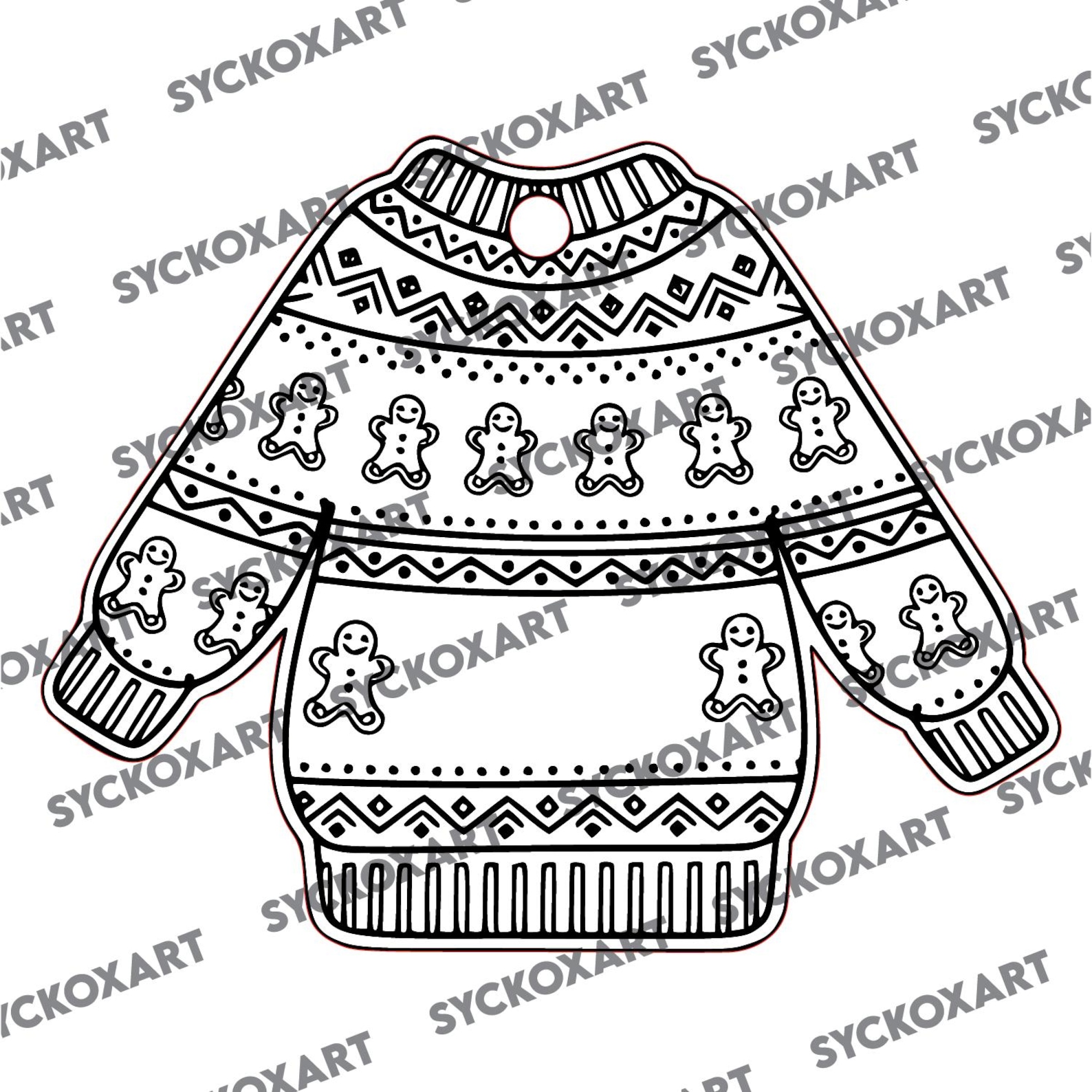 Ugly Sweater Christmas Ornament Bundle | Digital Cut File Glowforge CNC ...