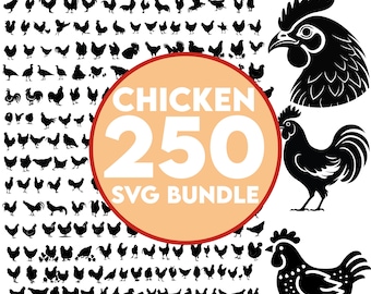 Chicken Svg Bundle Hand Drawn, Chicken Svg, Rooster Svg, Chicken Svg ...