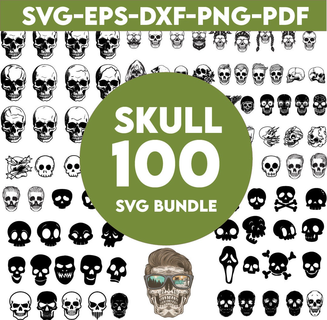 Skull Svg Bundle, Skull Png Files, Sugar Skulls Svg, Skull Clipart, Svg ...