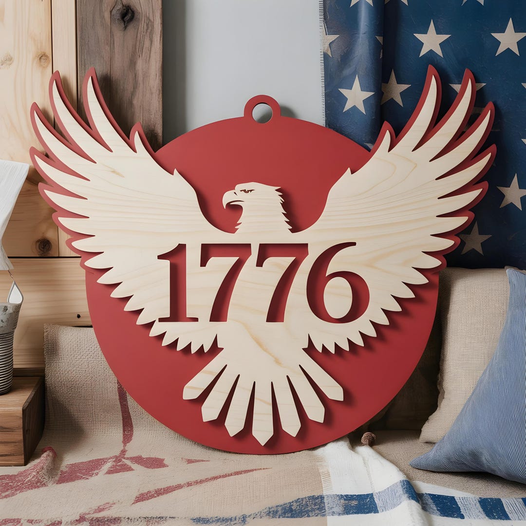 1776 July Laser Files, 4th of July 3 Sign Bundle, Patriotic Sign Laser ...