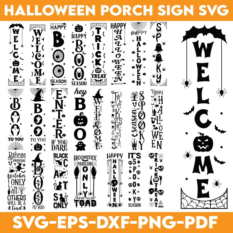 Halloween Porch Sign - Etsy