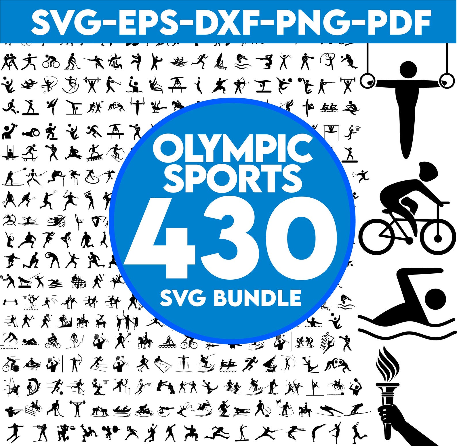 Sports Silhouette, Sports SVG, Sports SVG Clipart, Athlete Svg, Sports ...