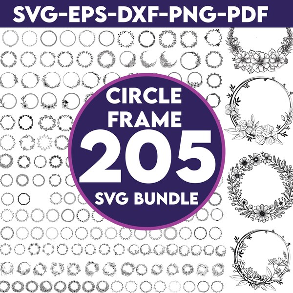 Circle Frame Svg - Etsy