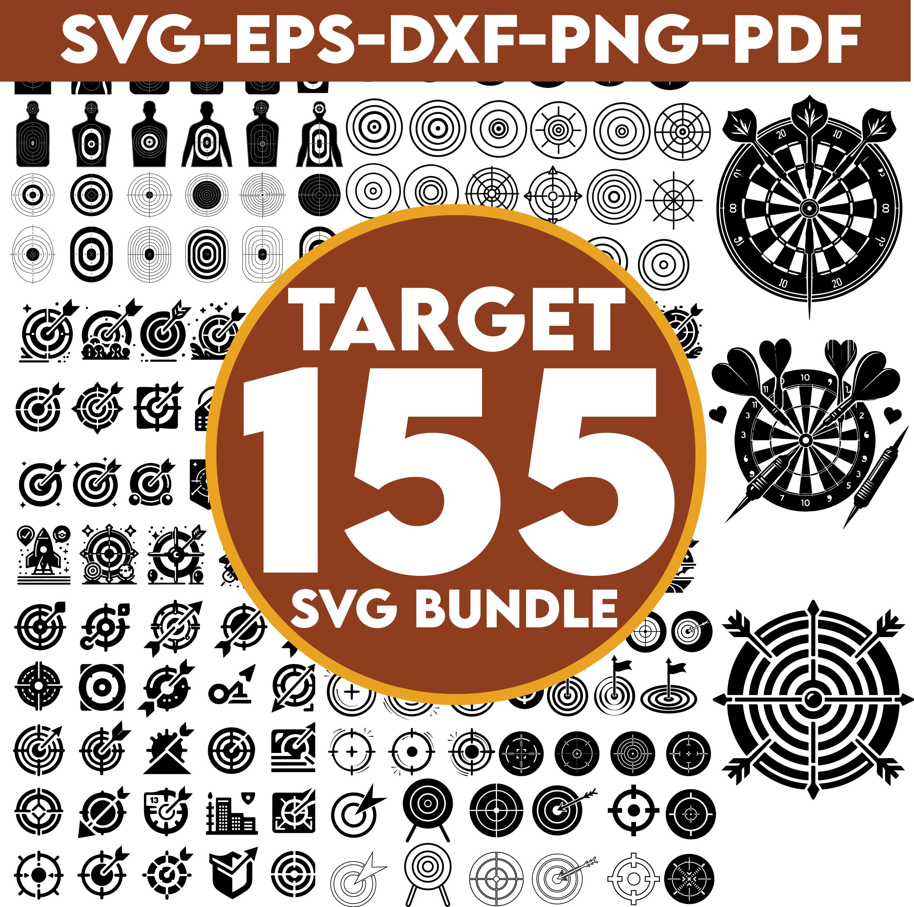 Ziel Bundle SVG, Fadenkreuz SVG, Ziel Schnittdateien, Bullseye SVG ...