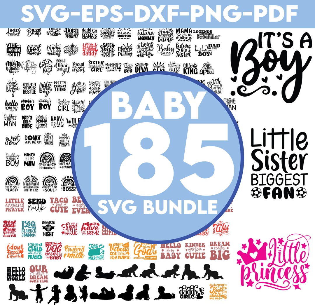 Cute Baby SVG Bundle, Baby Shower SVG, Newborn SVG Bundle, Baby Quote ...