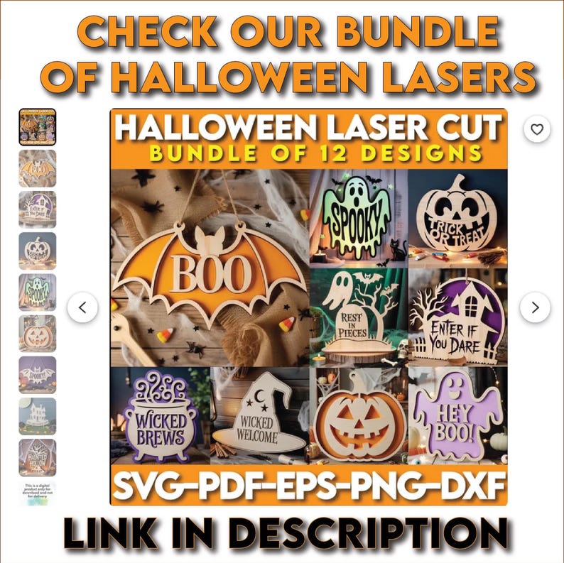 Halloween Laser Cut File, Halloween Sign, Halloween Laser SVG, Holiday ...