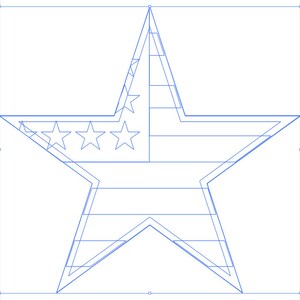 10 4th of July Stars Laser Cut File, Stars Shelf Sitter Laser Cut File ...