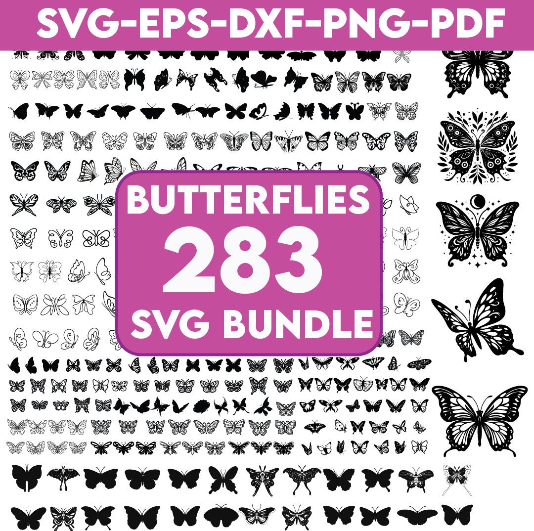 Papillon SVG Bundle - Papillon PNG Bundle - Papillon Clipart - Papillon SVG Couper Des Fichiers ...