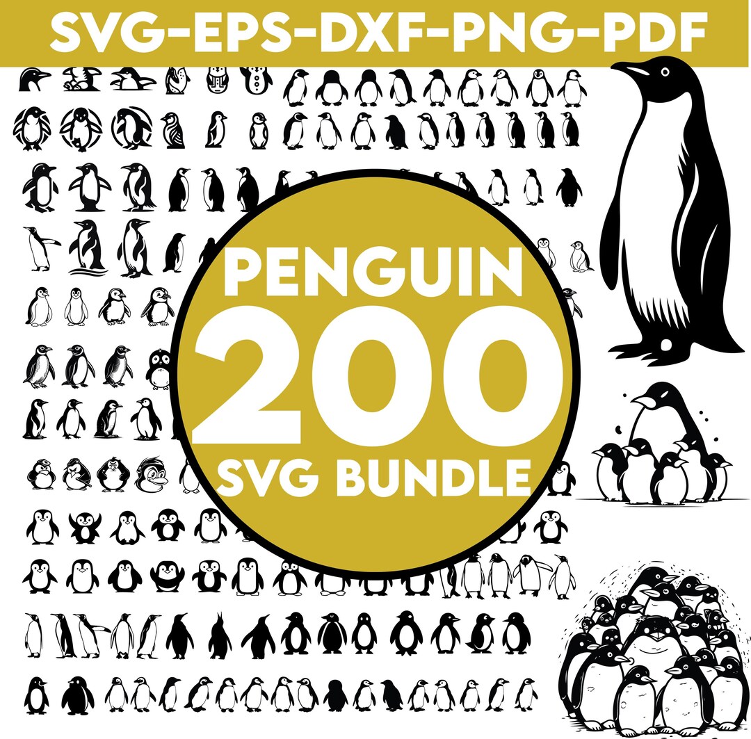 Penguin SVG Bundle - Penguin PNG Bundle - Penguin Clipart - Penguin SVG ...
