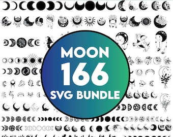 Moon and Stars Svg Bundle Night Sky Svg Moon Svg Celestial Svg Stars ...