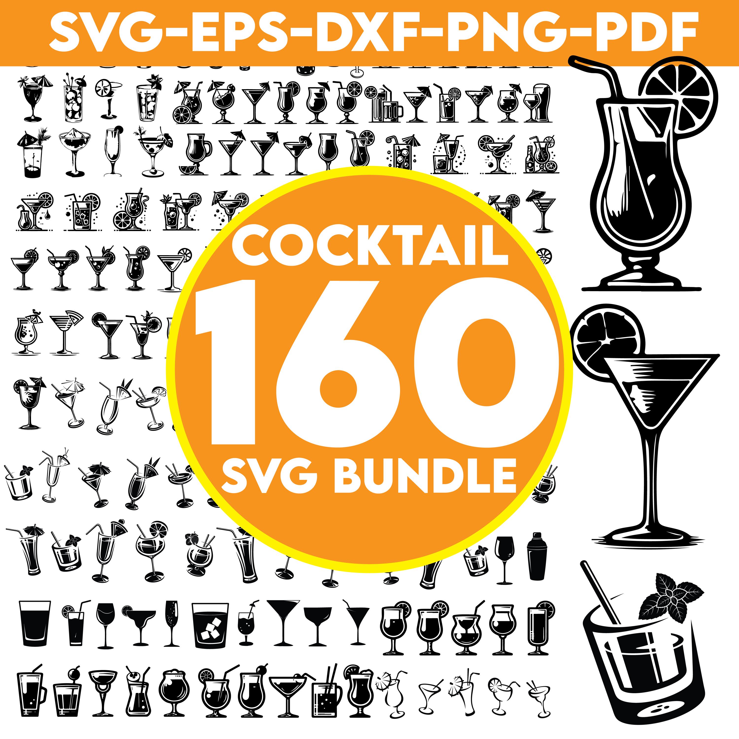 Cocktail SVG Bundle, Cocktail PNG Bundle, Cocktail Clipart, Cocktail ...