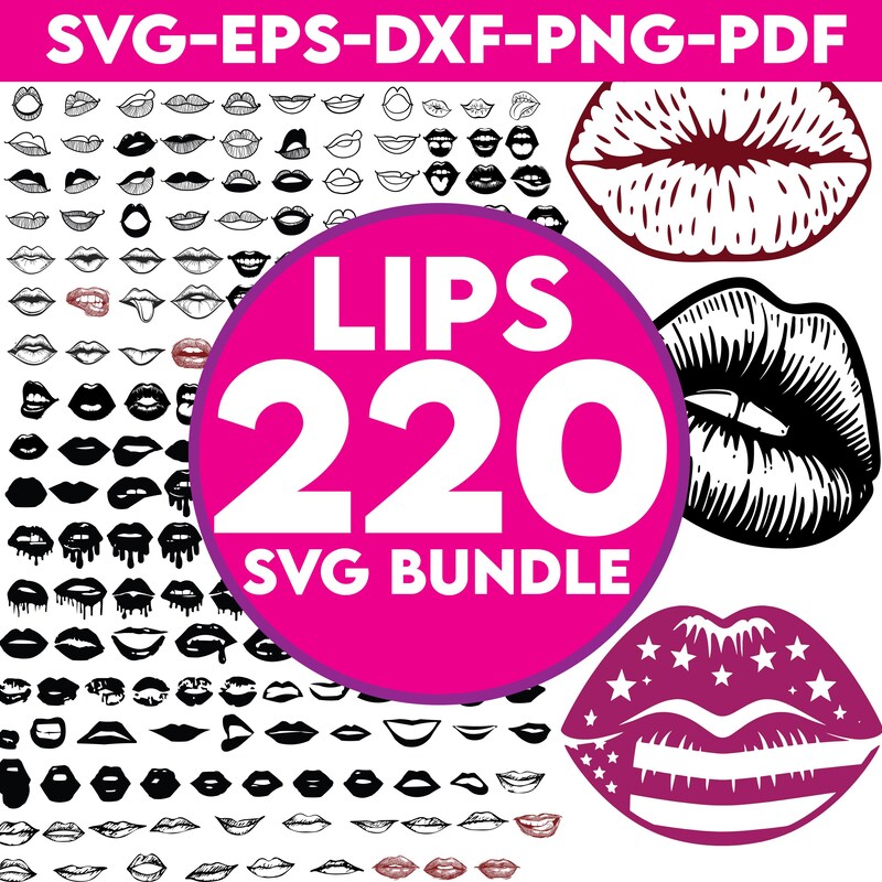 Lips Svg - Etsy