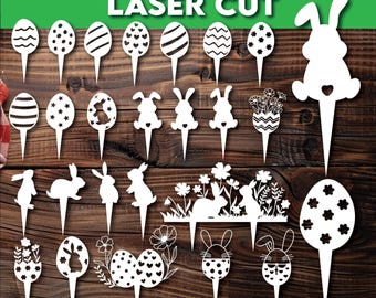Bunny Easter Svg, Set of 8 Easter Laser Cut Svg File CNC, Easter SVG ...