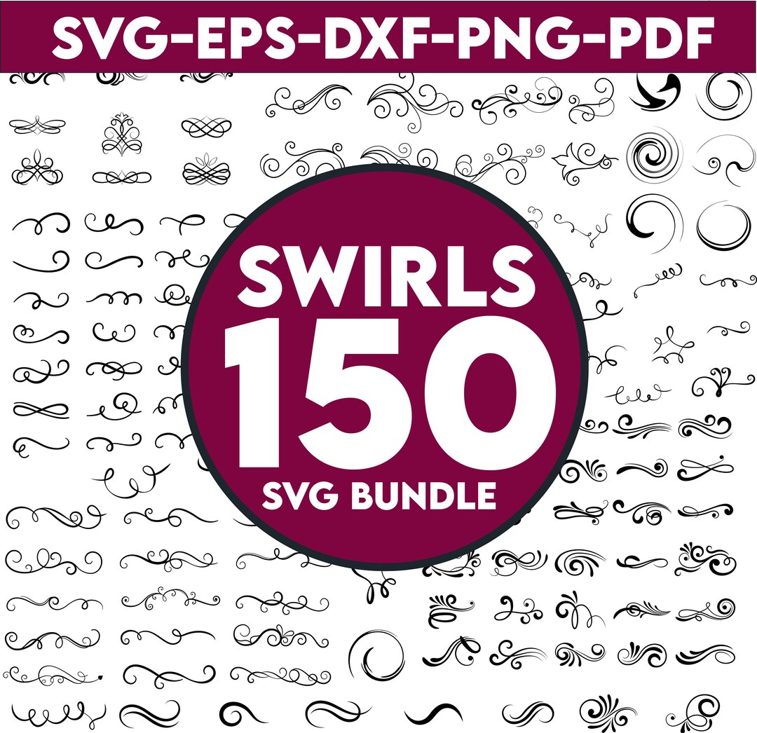 Swirl Svg,flourish SVG ,swoosh Svg,stroke Svg,ornaments Svg,decorative ...
