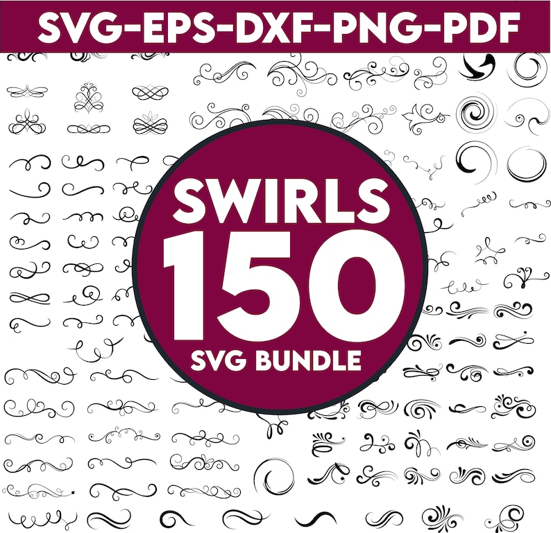 Swirl Svg,flourish SVG ,swoosh Svg,stroke Svg,ornaments Svg,decorative ...