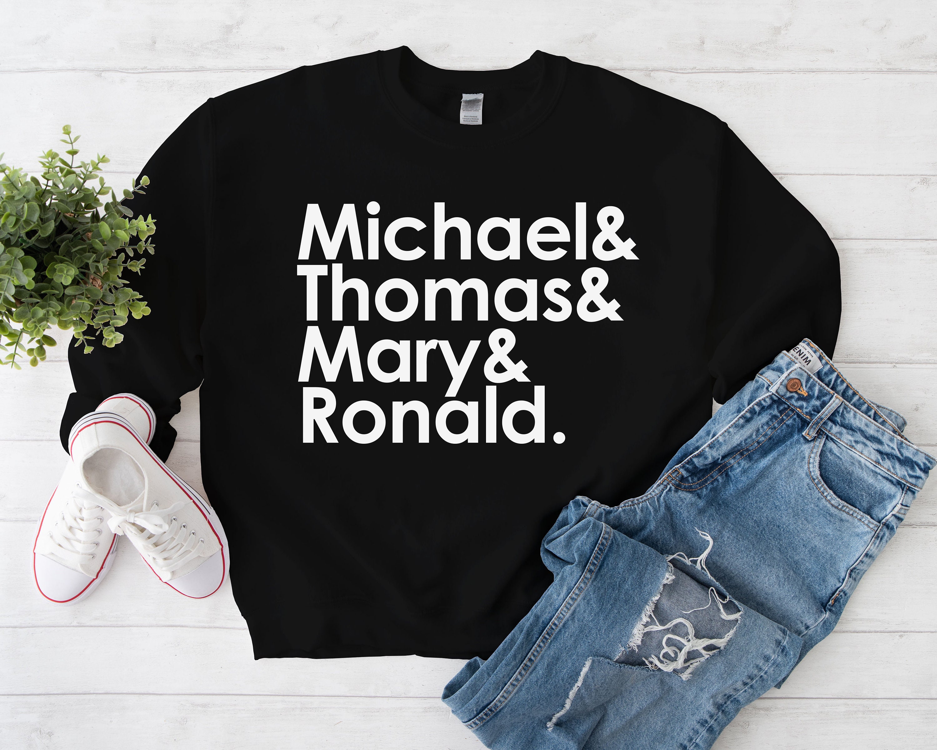 Custom Name List Sweatshirt, Personalization Name Tshirt, Custom Gift ...