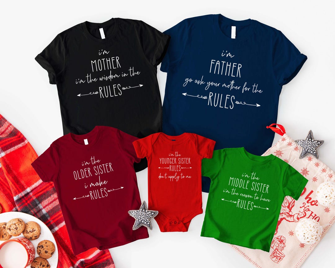 Sisters Shirt, Custom Sister Rules Family Matching Sweatshirt - Etsy