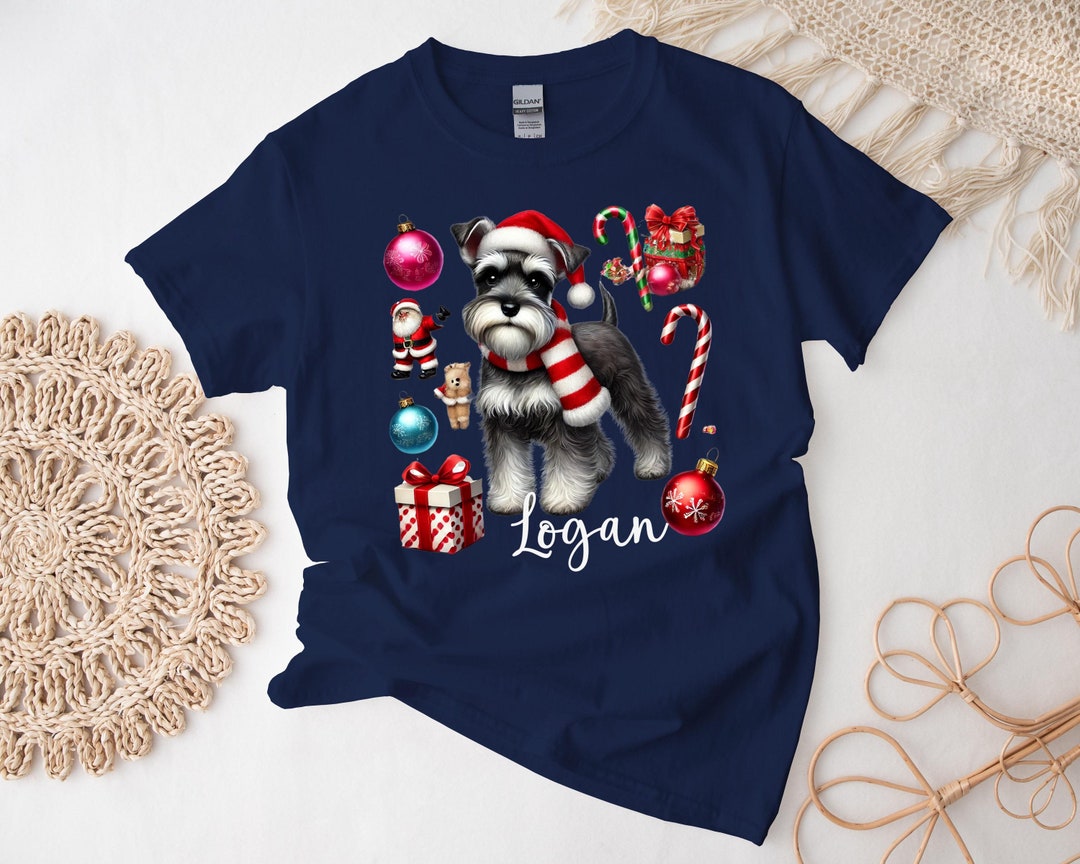 Custom Miniature Schnauzer Dog Shirt, Personalized Dog Name Tshirt, Dog ...