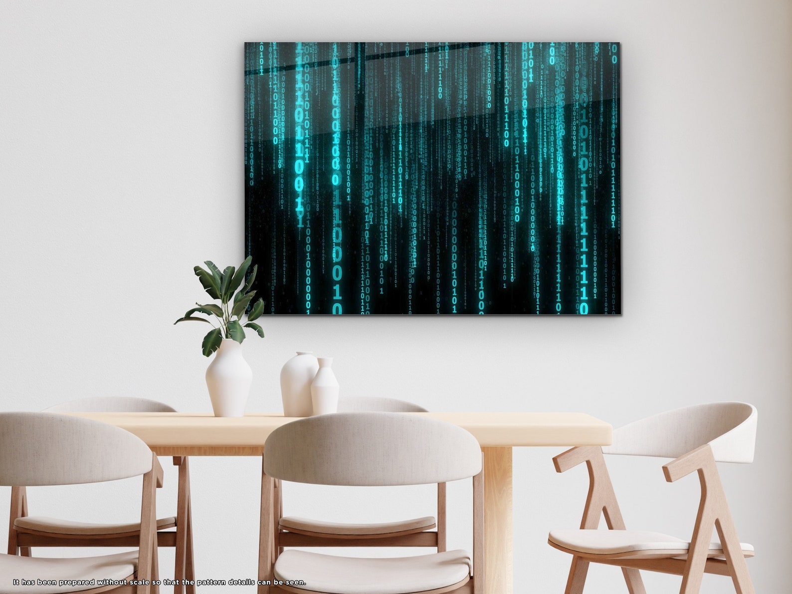 Matrix Wall Art on Tempered Glass, Matrix Wall Hanging, Abstract Wall ...