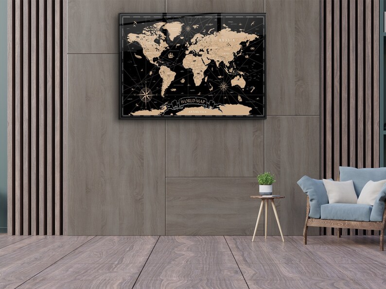 Mural Art, Glass Art, Glass, Movie Map, Middle Earth Wall Decoration ...