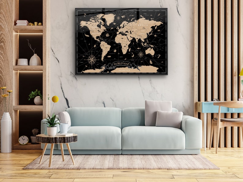 Mural Art, Glass Art, Glass, Movie Map, Middle Earth Wall Decoration ...