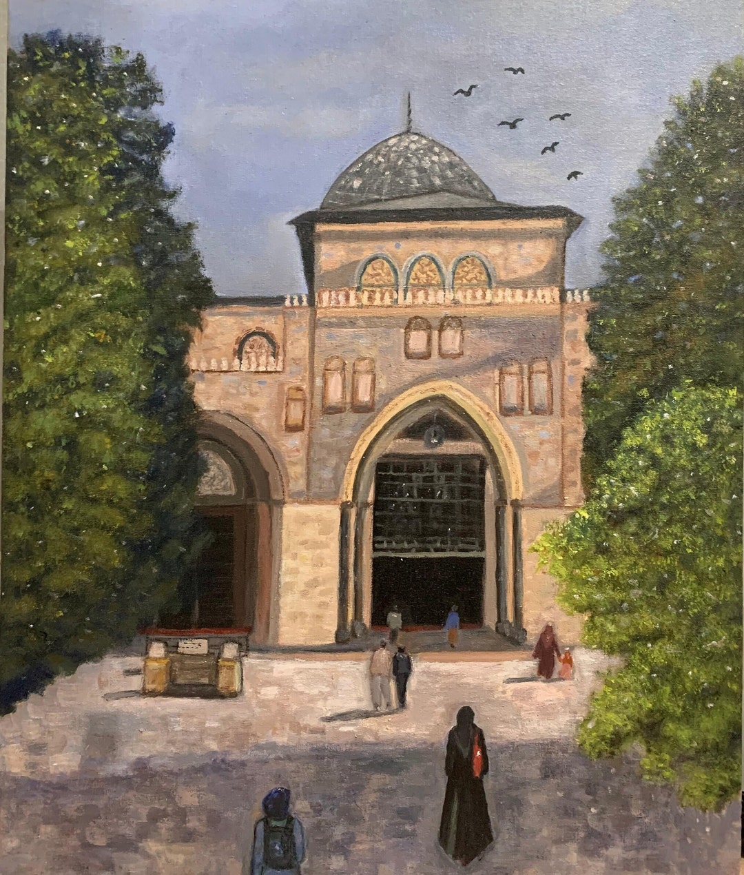 Al Aqsa Mosque Painting, Acrylic Painting, Mosque Painting, Original ...