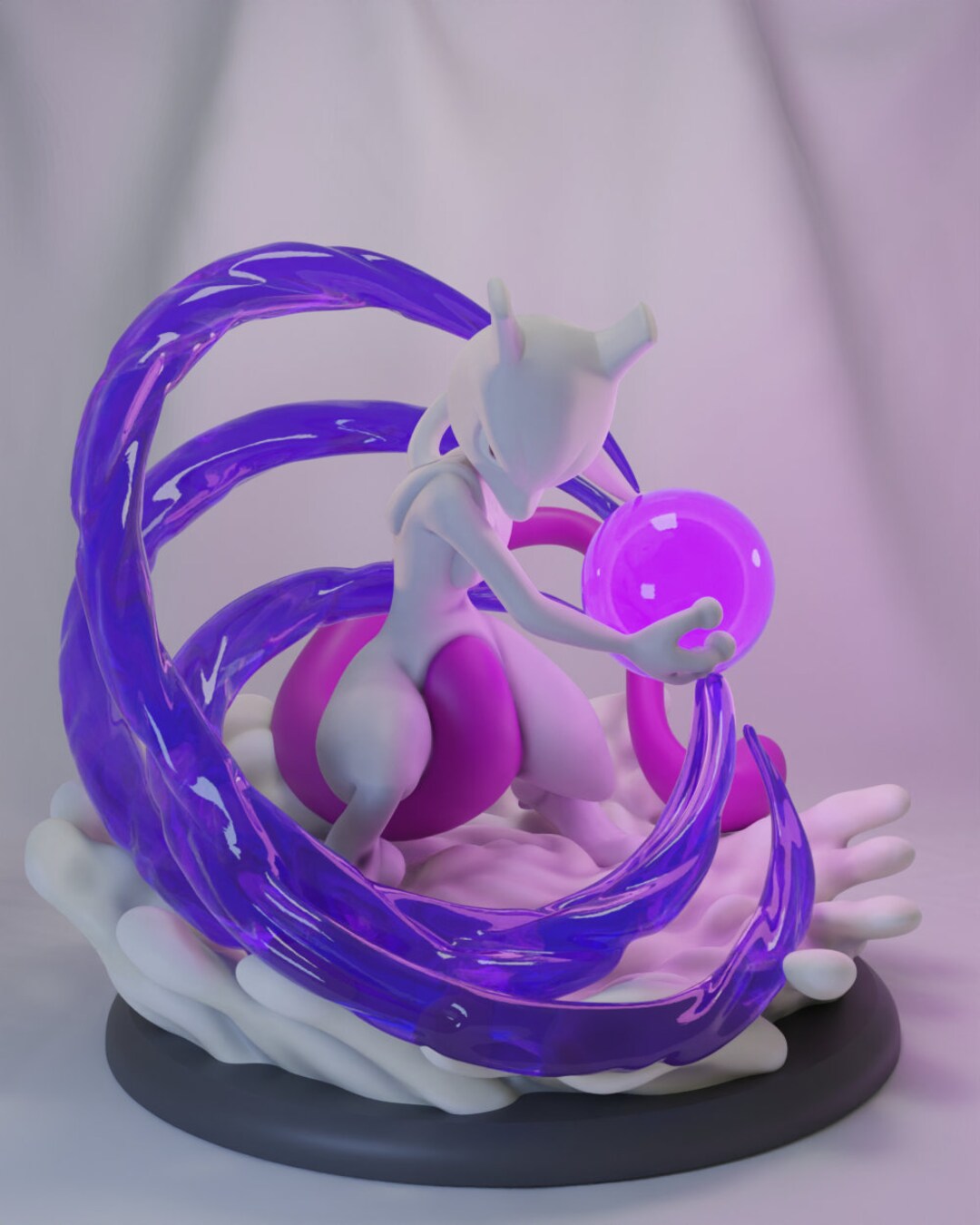 Mewtwo Fan Art Kit Unpainted Unassembled OR Painted Assembled Garage ...