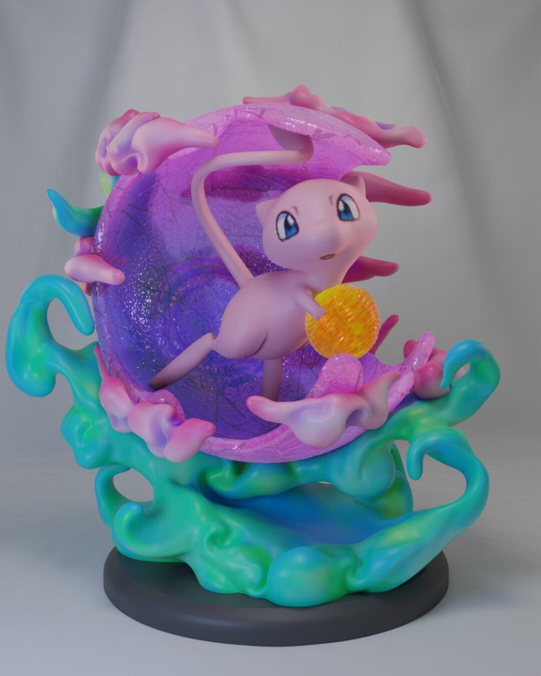 Mew Fan Art Kit Unpainted Unassembled OR Painted Assembled Garage Kit ...