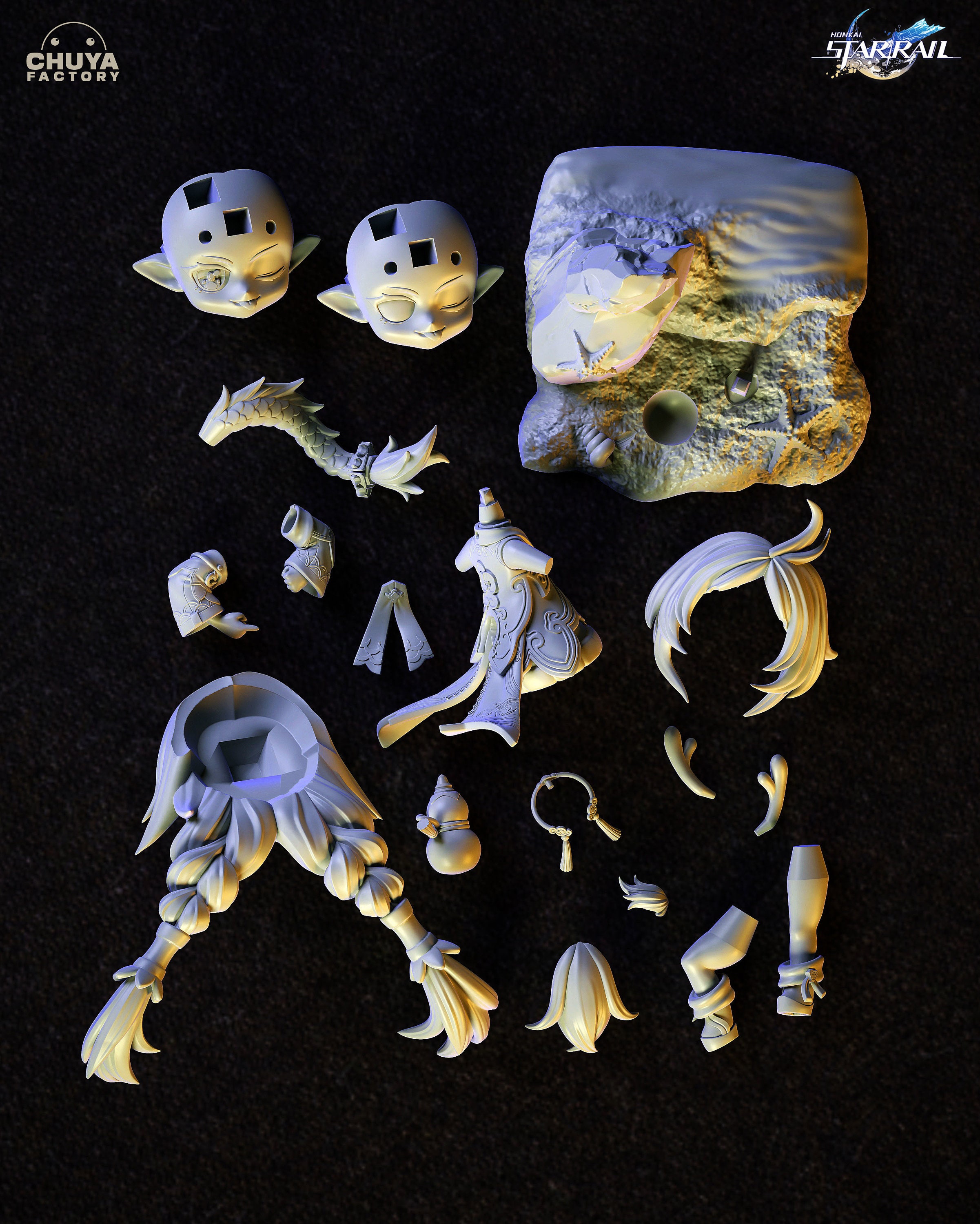 Bailu Chibi Fan Art Kit Unpainted Unassembled OR Painted Assembled ...